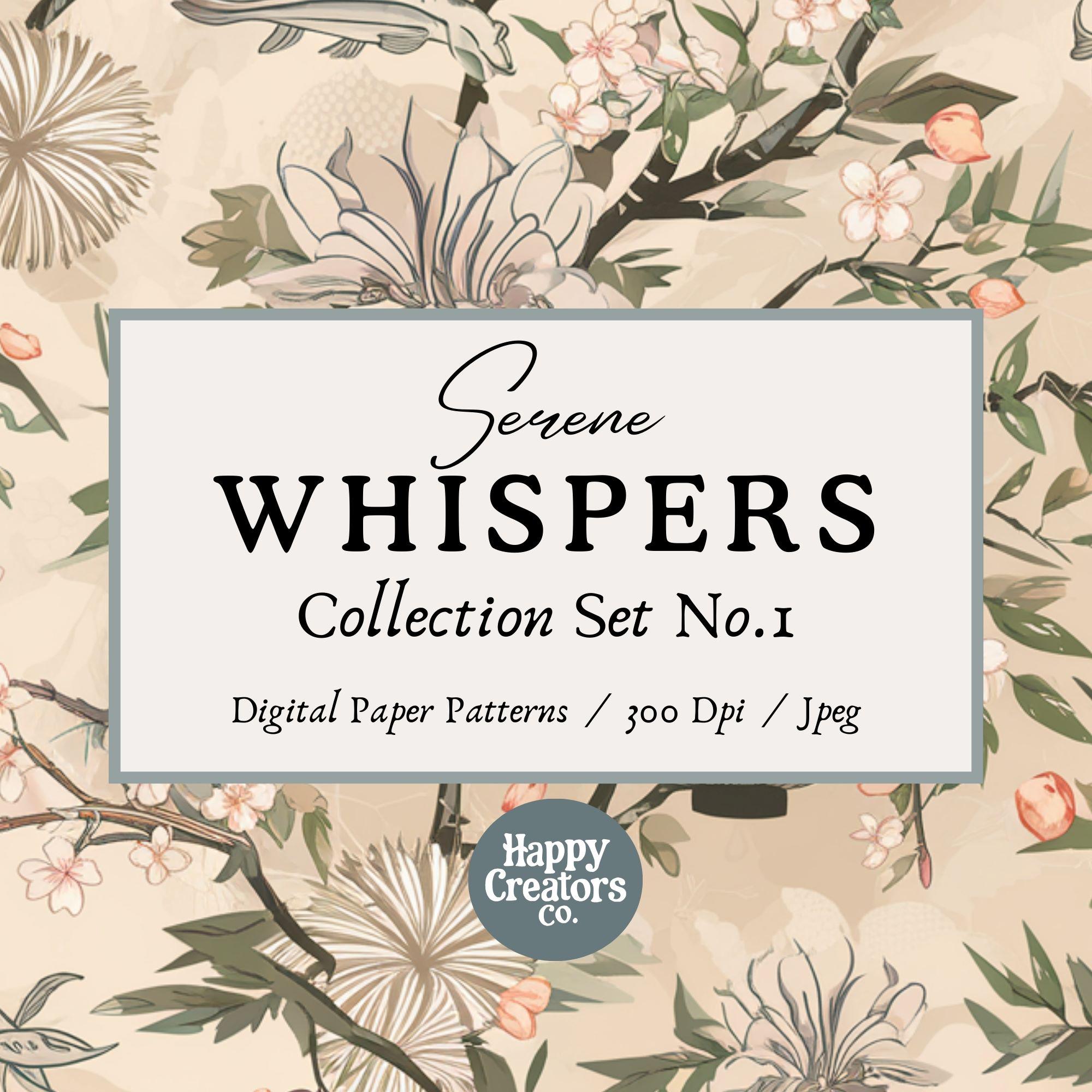 Serene Whispers Digital Patterns | Digital Paper Pack | | 6 High ...