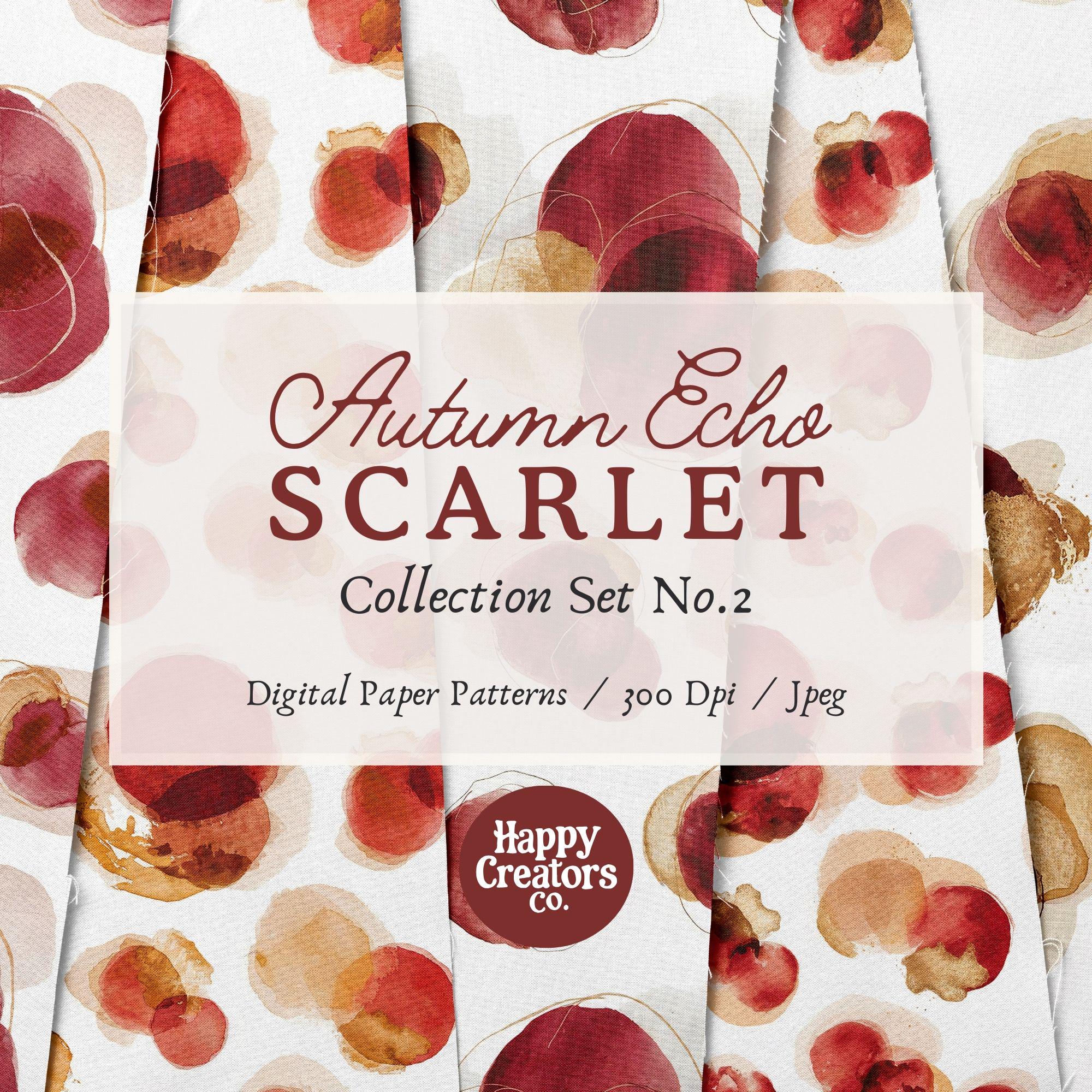 Scarlet Seamless Texture Patterns | Digital Paper Pack | High-res ...