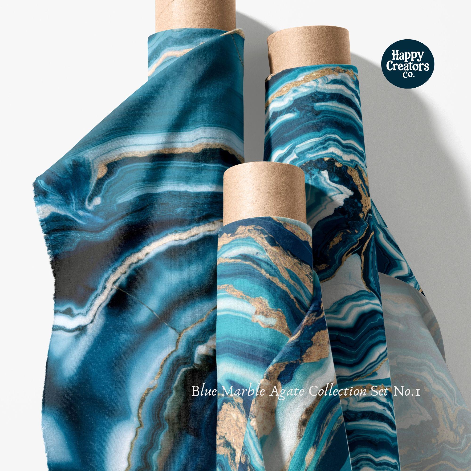 Blue Marble Agate Texture Patterns | Digital Paper Pack| High ...