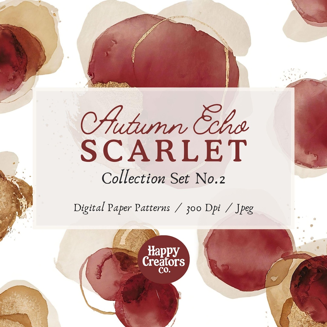 Scarlet Seamless Texture Patterns | Digital Paper Pack | High-res ...