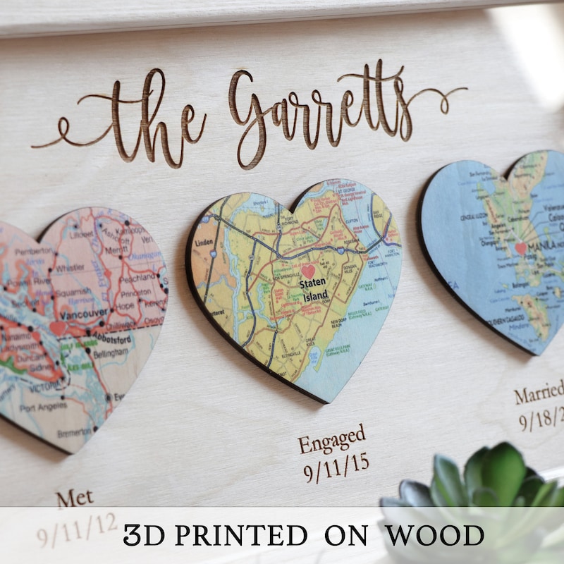 Heart Map Art - Etsy