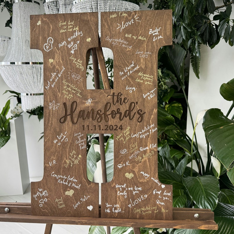Initial Guest Book - Etsy