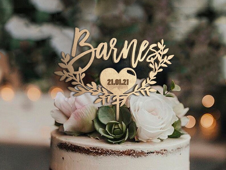 Personalized Wedding Cake Topper Custom Cake Topper Last - Etsy