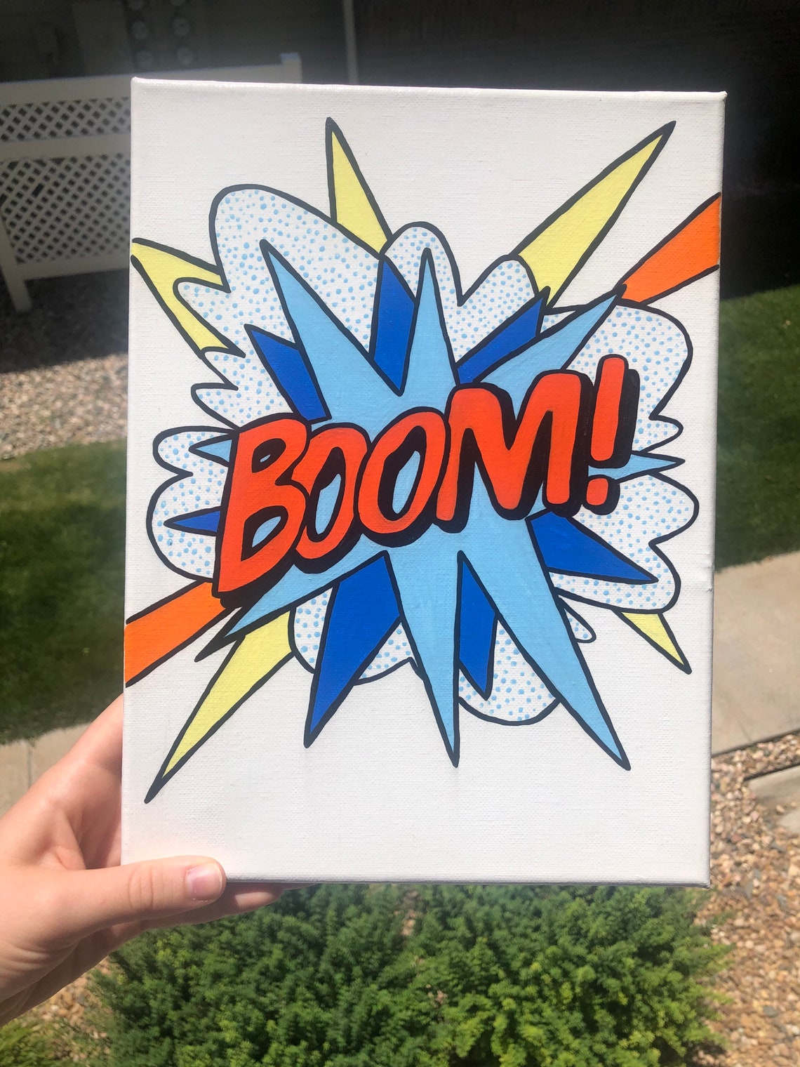 Comic Book Painting / Boom / Cartoon - Etsy