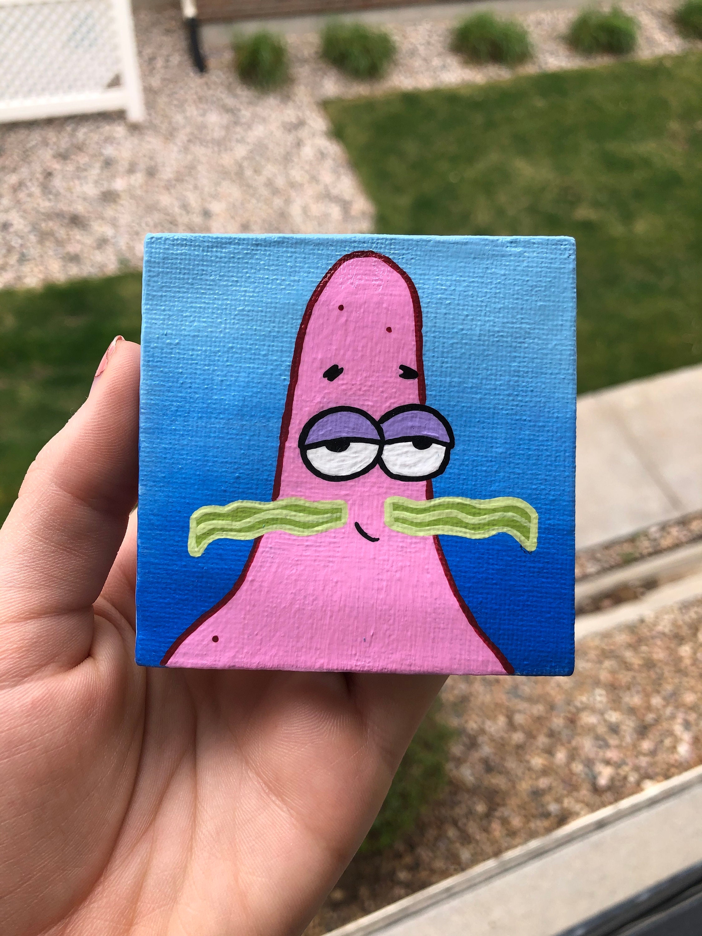 Spongebob Patrick Star Watercolor Painting IM A GOOFY GOOBER! Whilst ...