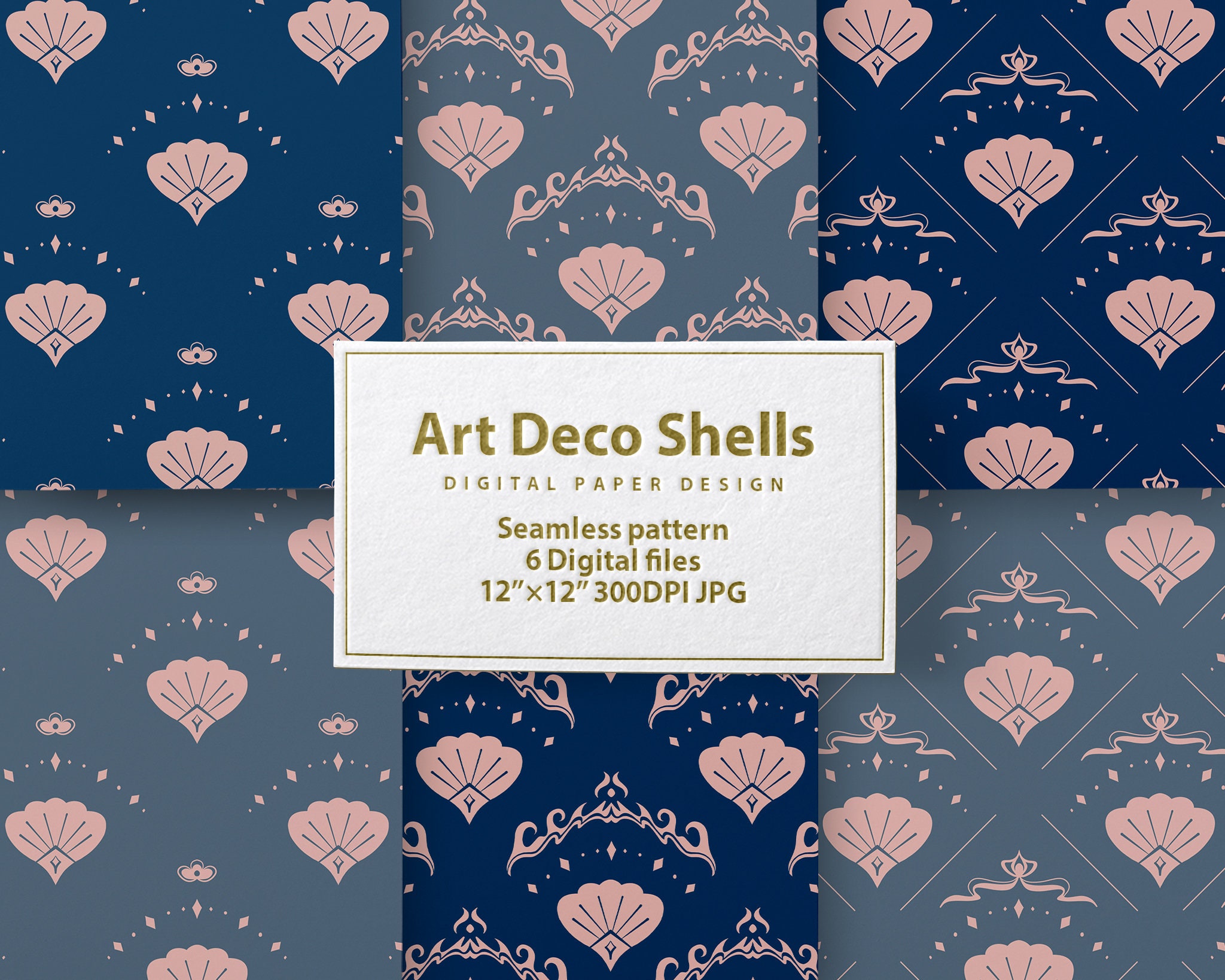 Art Deco Shell Background