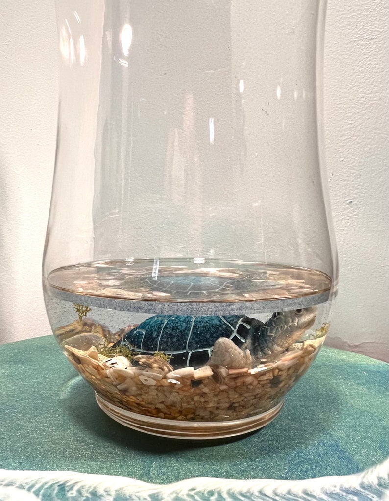 Ocean Themed Glass Vase Etsy