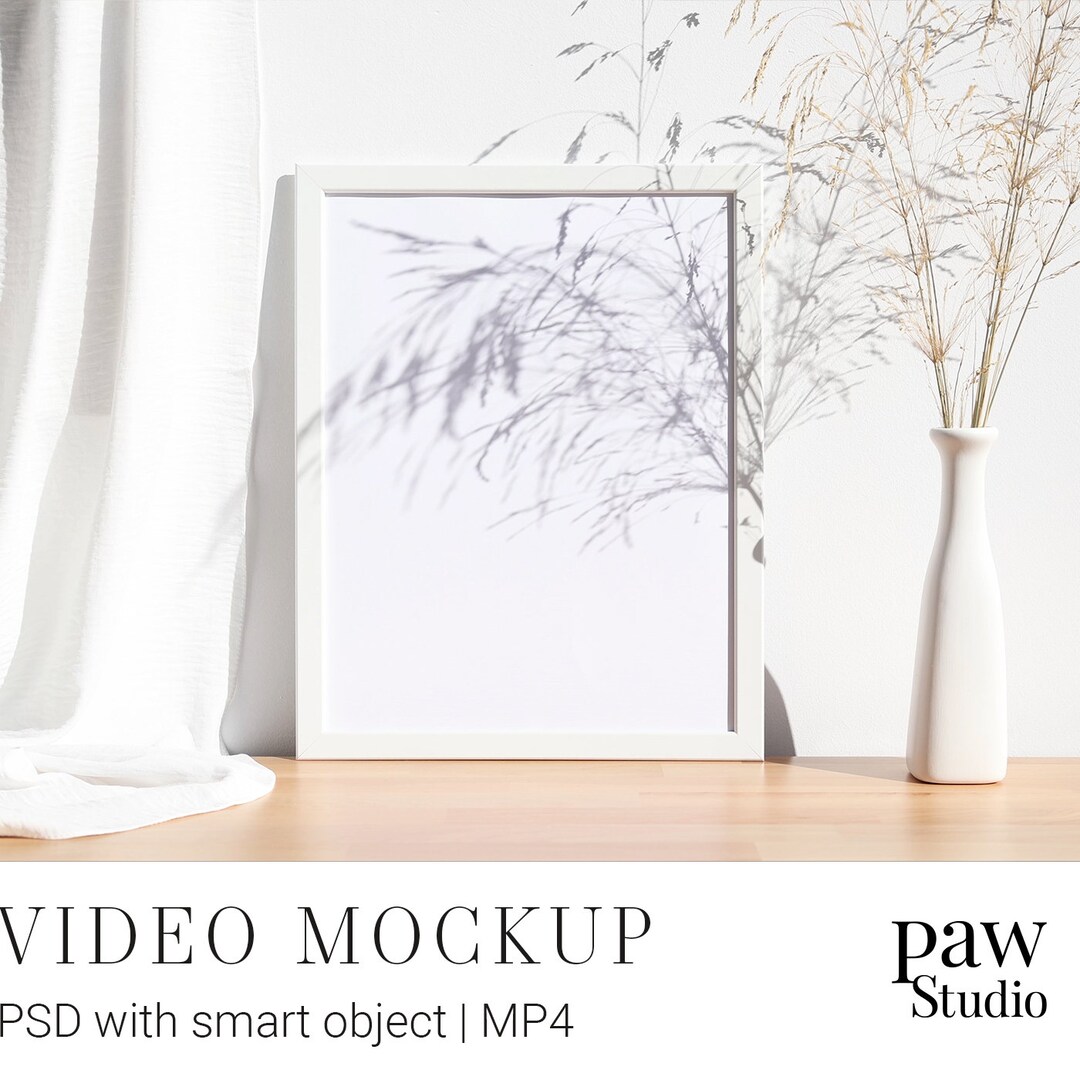 Video Mockup, MP4 Mockup, Video Template, Animated Mockup, Video Frame ...