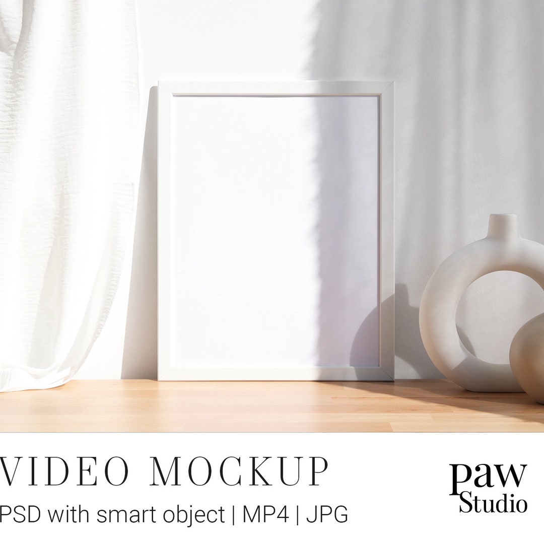 Video Mockup, Photo Frame Mockup, Portrait Frame PSD, Portrait Mockup ...