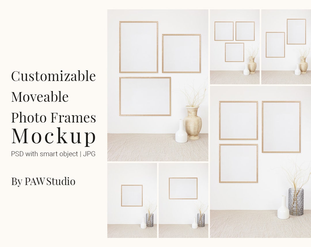 Frame Mockup,customizable Moveable Photo Frames Mockup,product Mockup ...