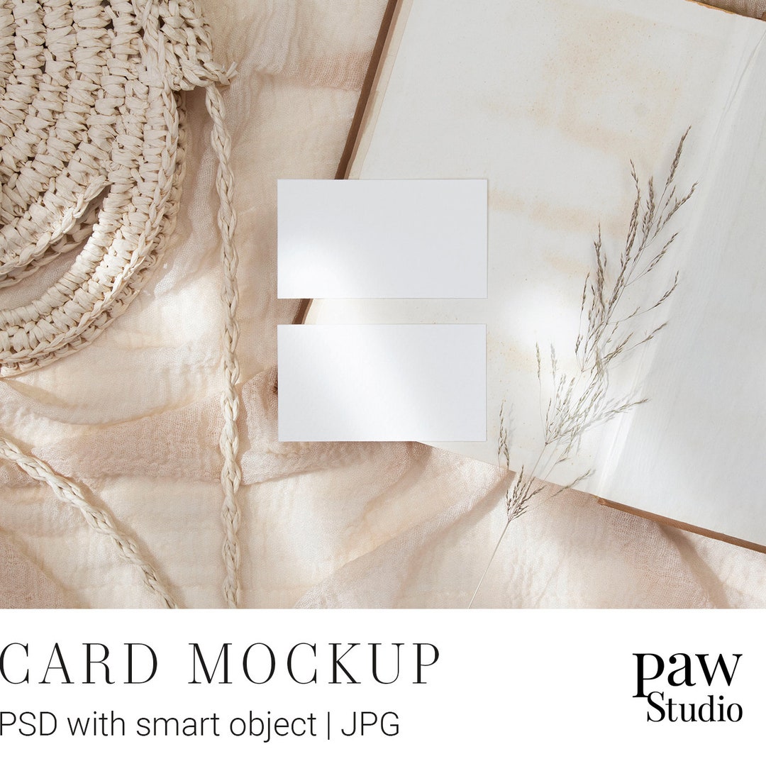 Card Mockup,smart Object Mockup,3.5x2 Card Mockup,stationery Mockup ...