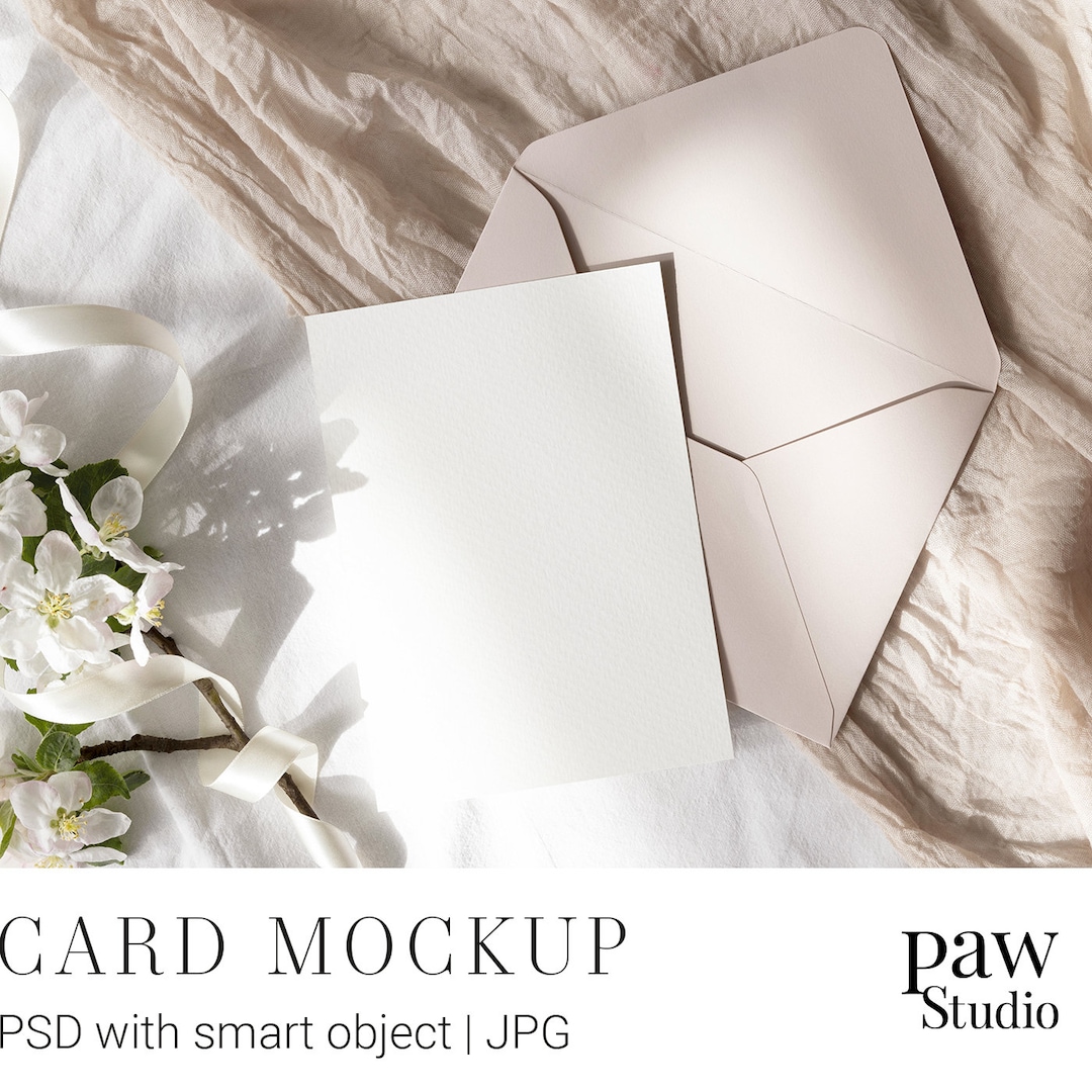 Card Mockup, Wedding Mockup, Invitation Mockup, Greeting Card Mockup ...