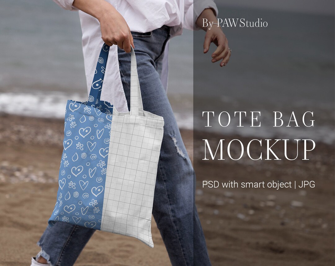 Tote Bag Mockup. Pattern Mockup. Shopping Bag in Hand Mockup ...