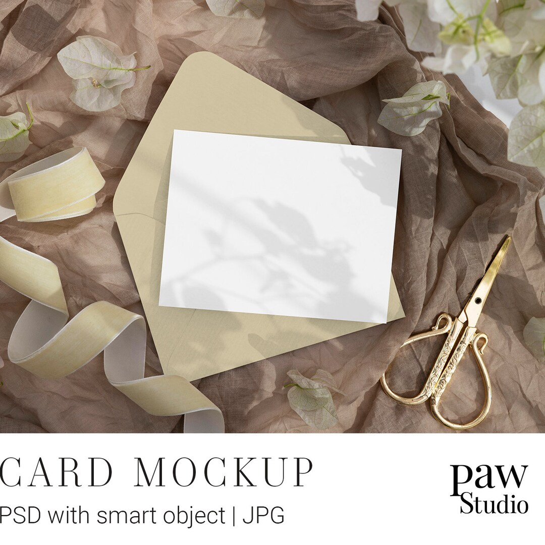 Card Mockup, 5,5x4,25 Card Mockup, Customizable Mockup, Wedding Card ...