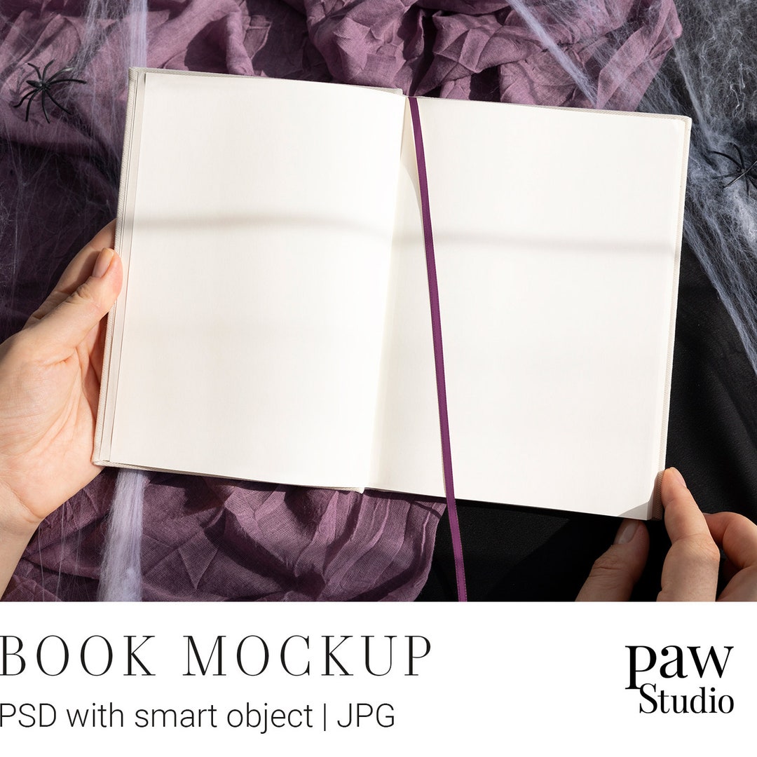 Halloween Notebook Mockup, Book Mockup, Journal Mockup, Book Cover ...