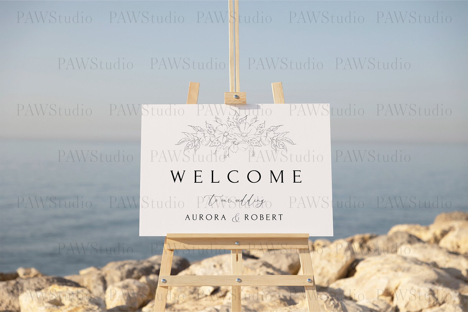 Welcome Sign Mockup Easel Sign Mockup Easel Mockup Sign - Etsy
