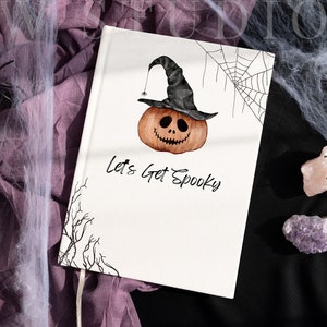 Halloween Notebook Mockup, Book Mockup, Journal Mockup, Book Cover ...