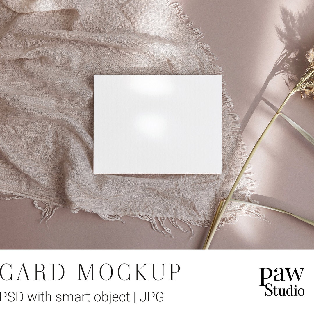 Card Mockup,psd Mockup,smart Object Mockup,5.5x4.25 Card Mockup ...