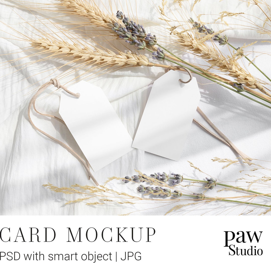 Gift Tag Mockup, 2x3.5 Tag Mockup, Label Mockup, Thank You Tag Mockup ...