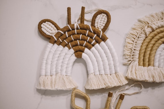 Art & Collectibles Macrame macrame rainbow wall hanging nursery decor ...