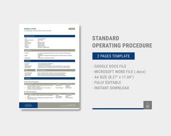 Sales SOP, Standard Operating Procedure Template, SOP Template ...