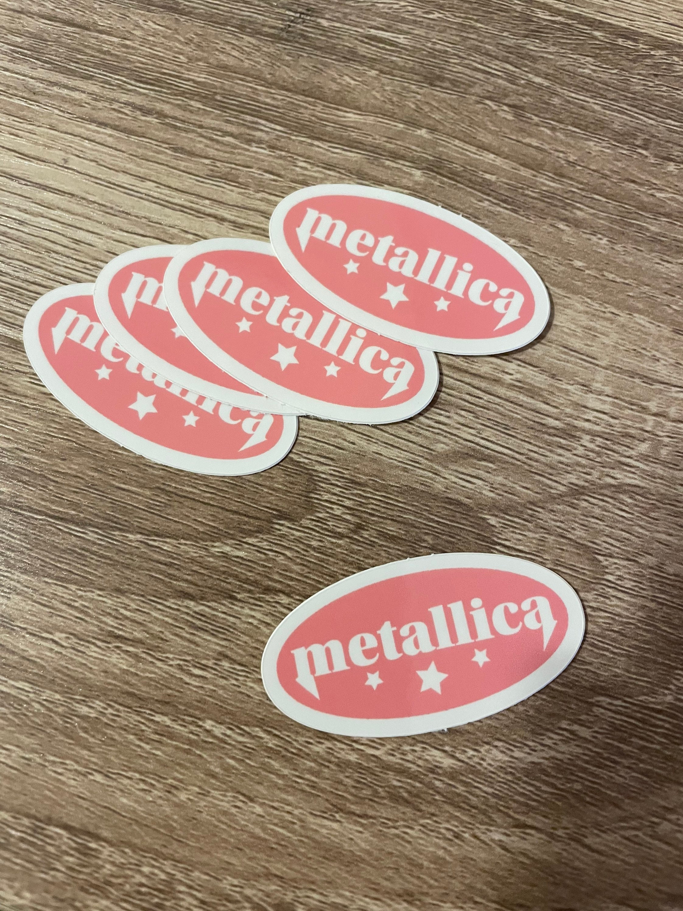 Pink Metallica Girl Sticker - Etsy