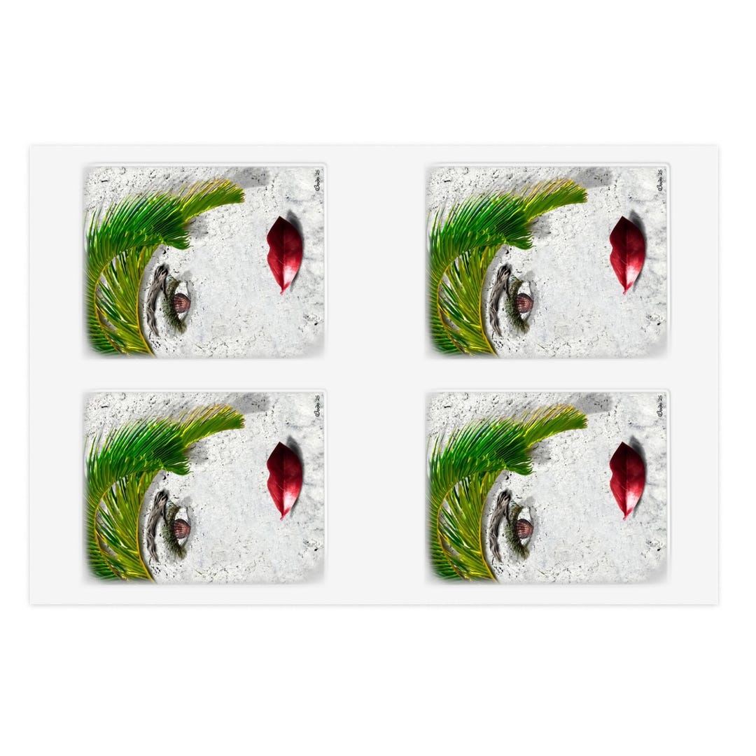 Tropical Hidden Lady Face Art Sticker Sheet | Decorative Stickers - Etsy