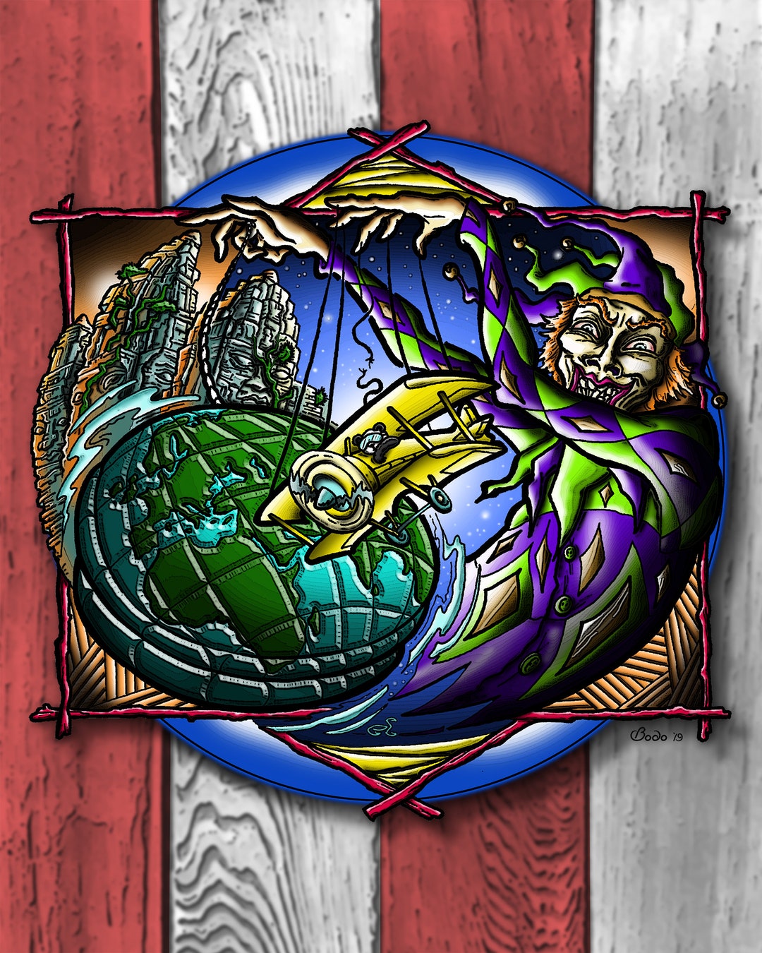 Custom Pen and Ink Jester Illustrated Digital Art - Etsy