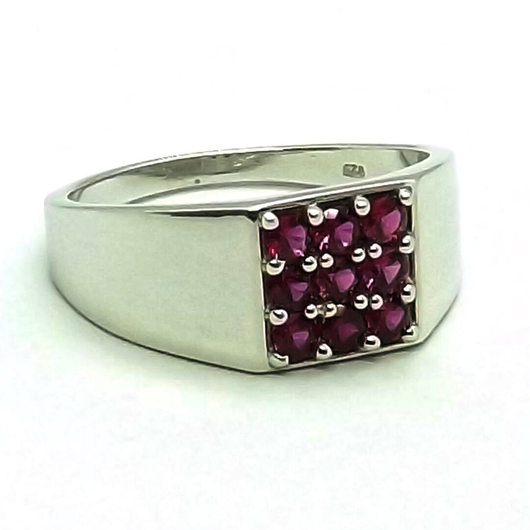 Awesome Ruby Silver Ring - Solid Silver Ruby Ring - July Birthstone ...