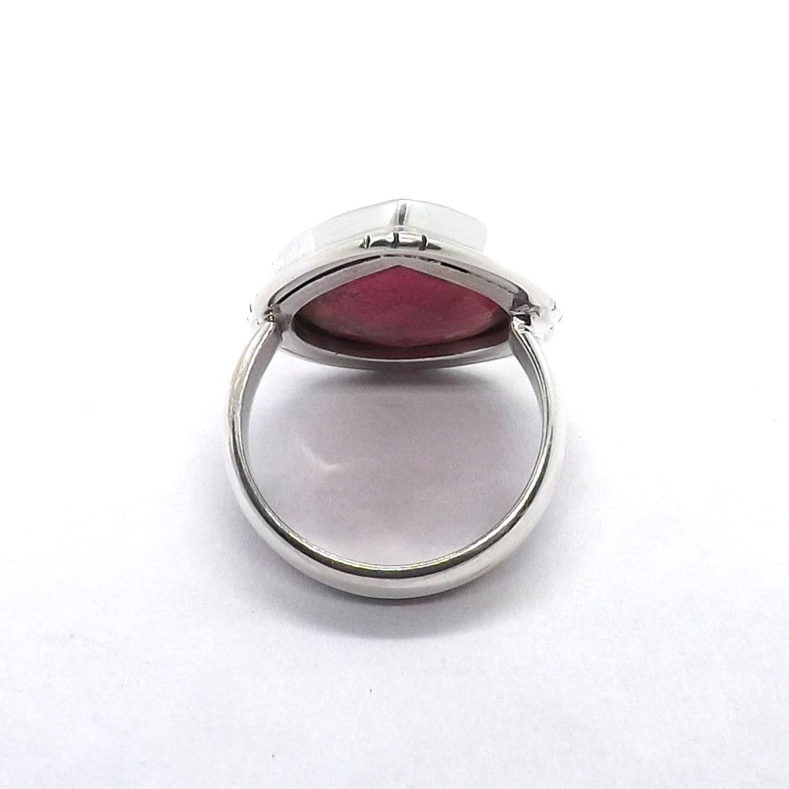 Red Beryl Gemstone Ring Red Beryl Silver Ring Sterling - Etsy