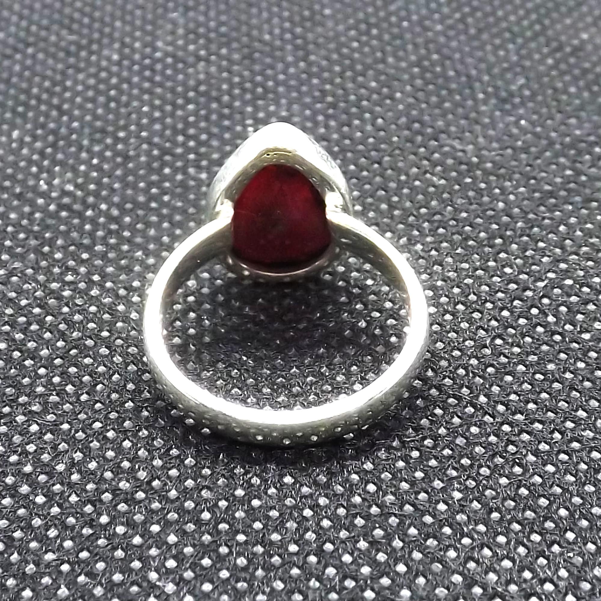 Ruby Solid Silver Ring Lovely Ruby Ring July Birthstone - Etsy