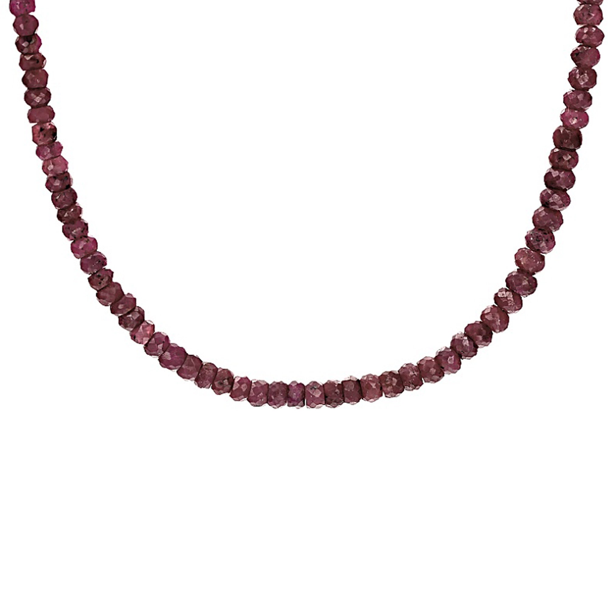 Red Ruby Beads Silver Necklace Beads Faceted Beads - Etsy