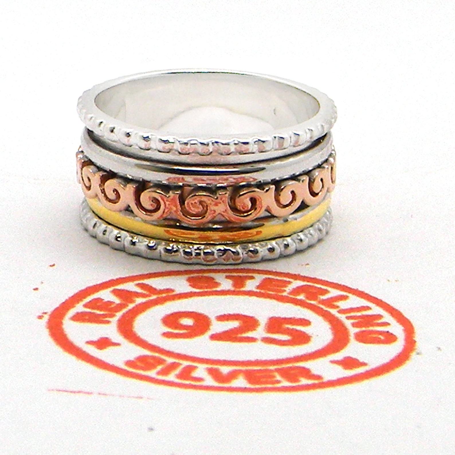 Sterling Silver Spinner Ringspinner Meditation Ringhandmade | Etsy