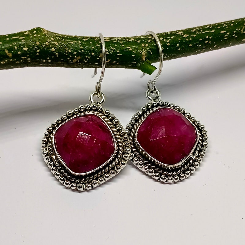 Beryl Gemstone Earrings - Etsy UK