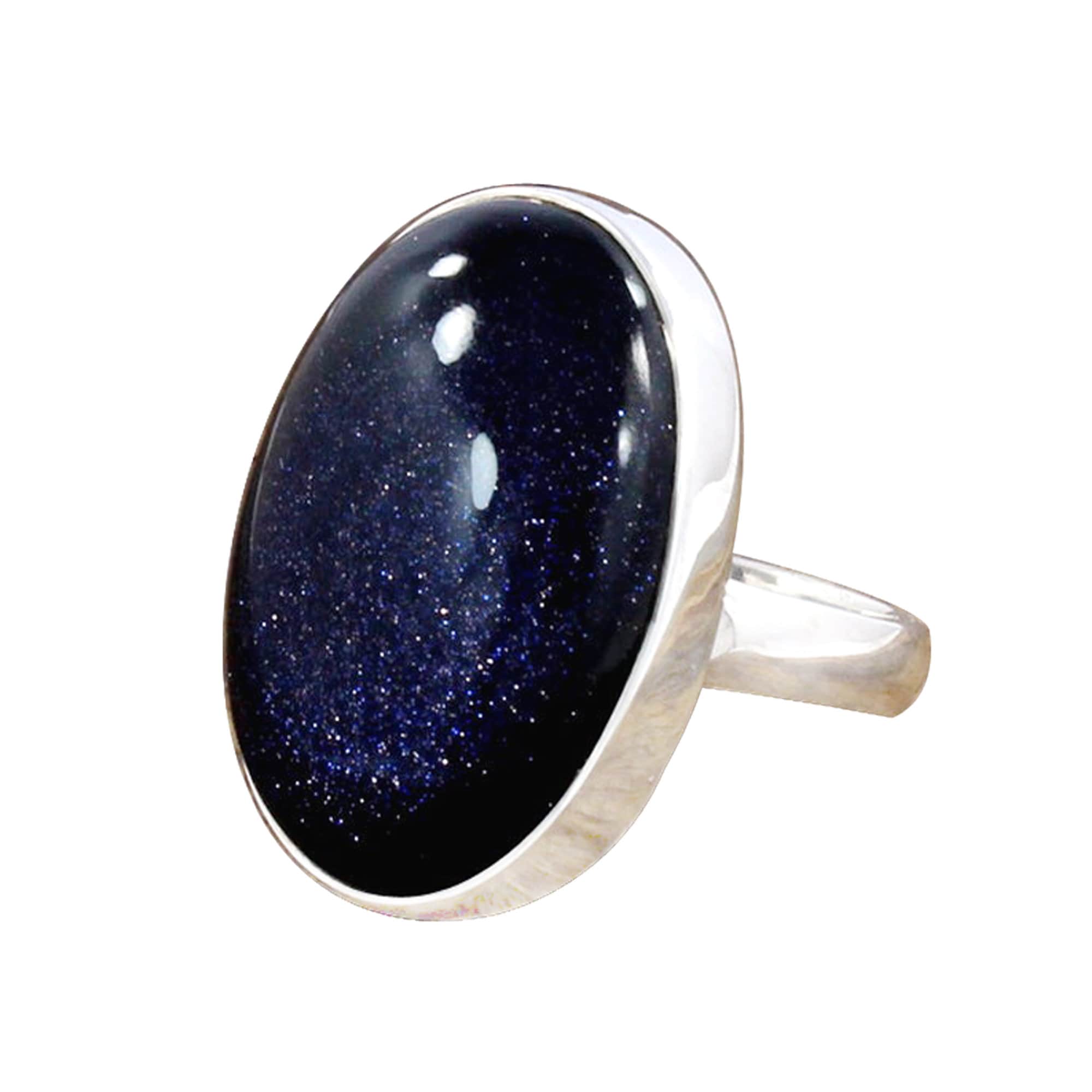 Midnight Blue Sunstone Ring - Sunstone Ring - Handmade Ring - Solid ...