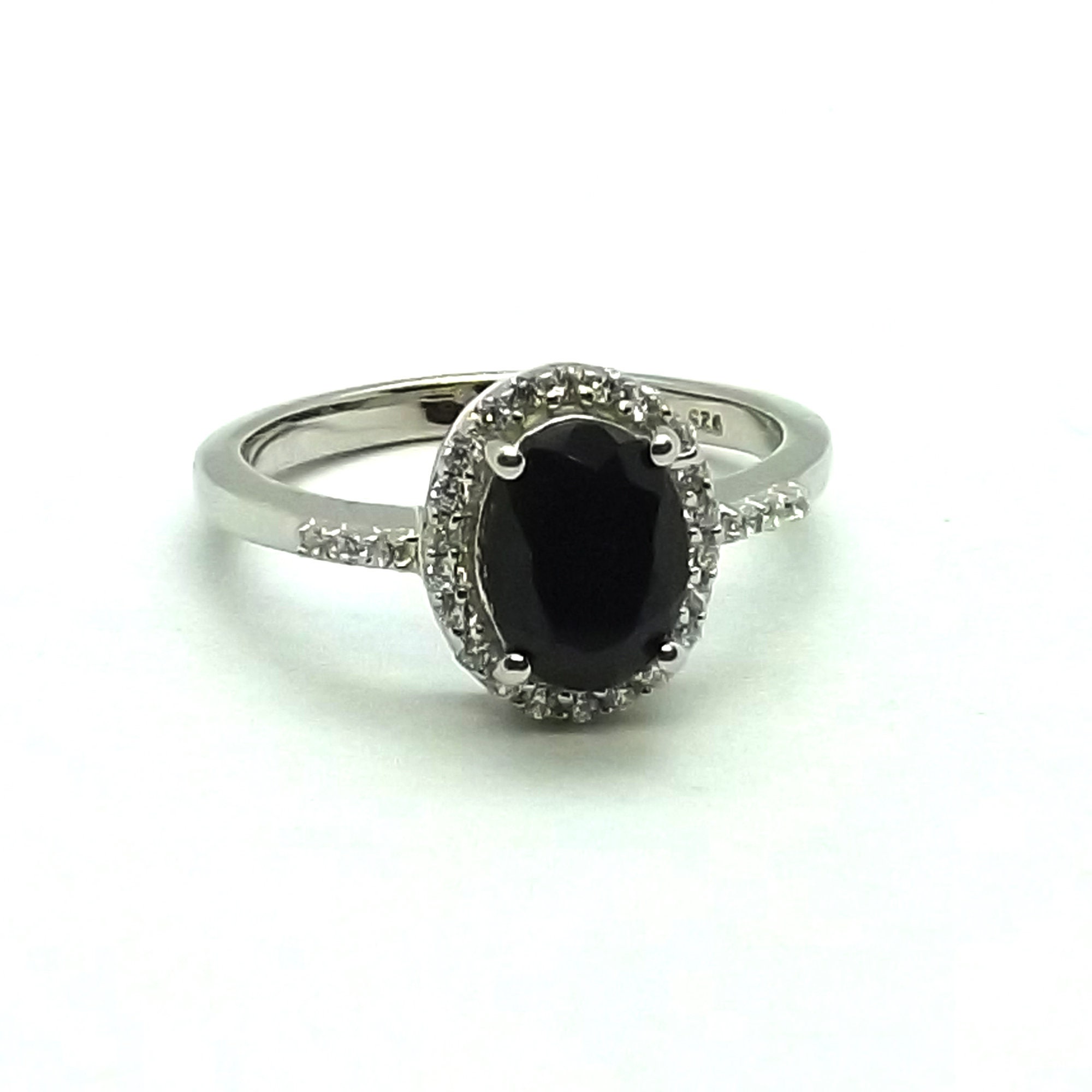 Natural Black Onyx CZ Ring Black Onyx Sterling Silver - Etsy