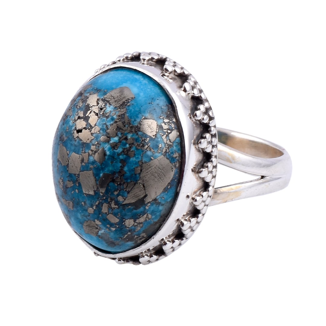 Blue Copper Turquoise 925 Sterling Silver Ring* Valentine Ring ...