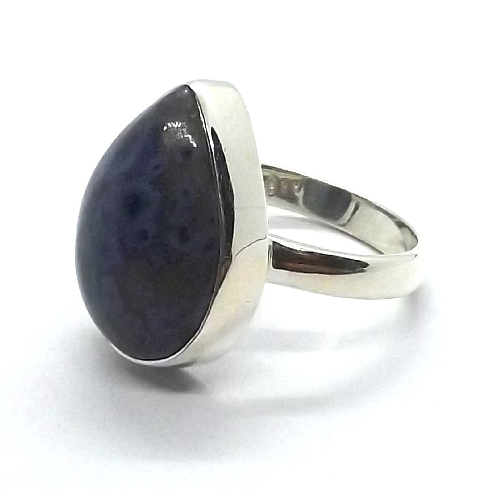 Sobber Dumortierite Ring - Solid Silver Ring - Dumortierite Sterling ...