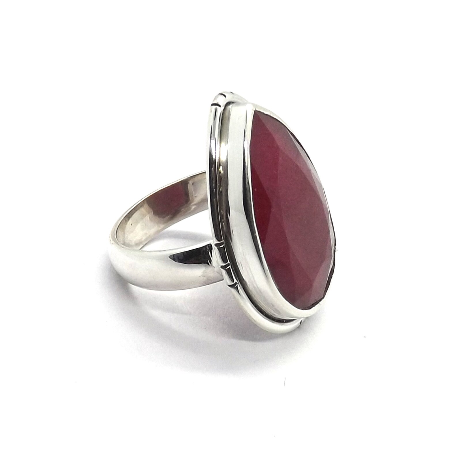 Red Beryl Gemstone Ring Red Beryl Silver Ring Sterling - Etsy
