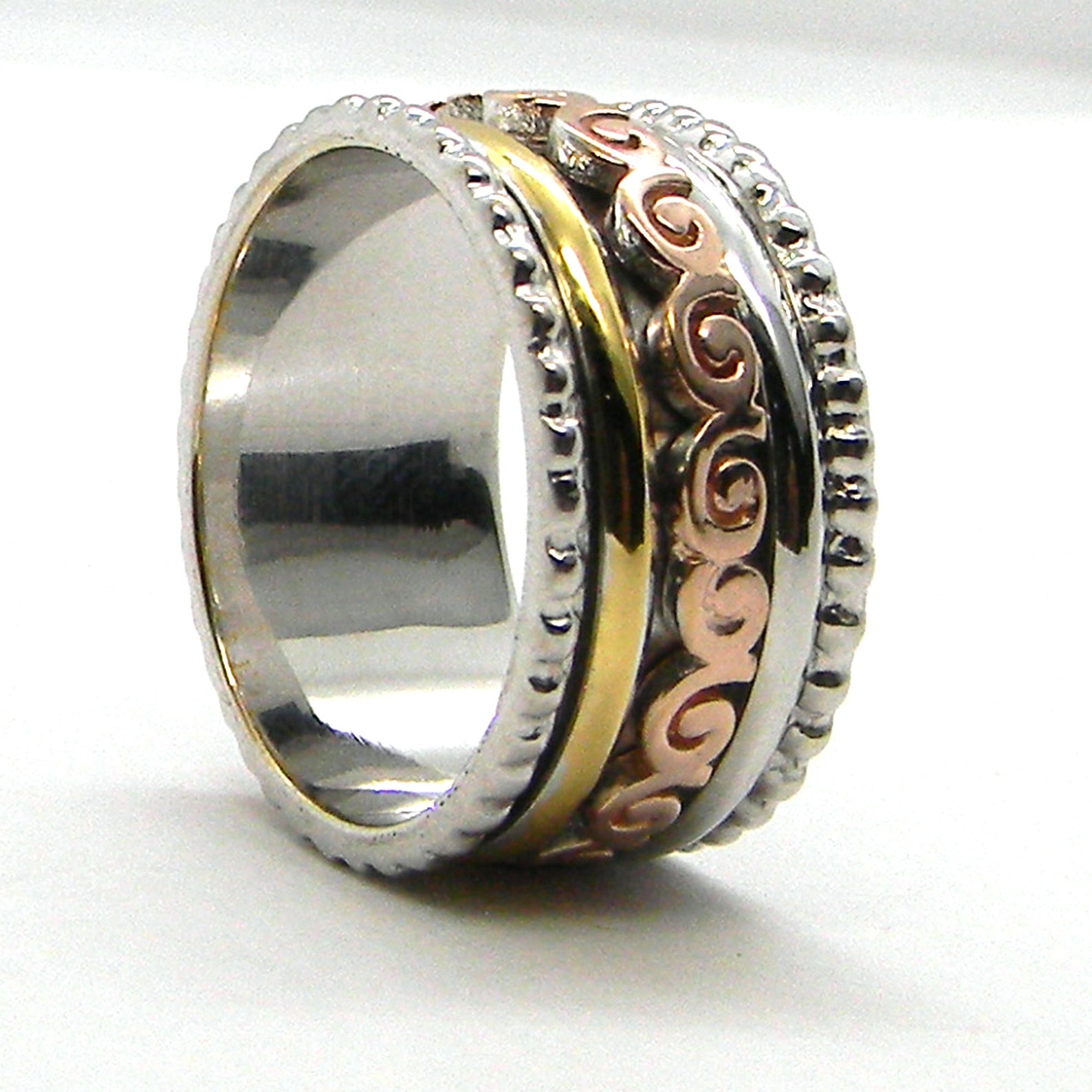 Sterling Silver Spinner Ringspinner Meditation Ringhandmade | Etsy