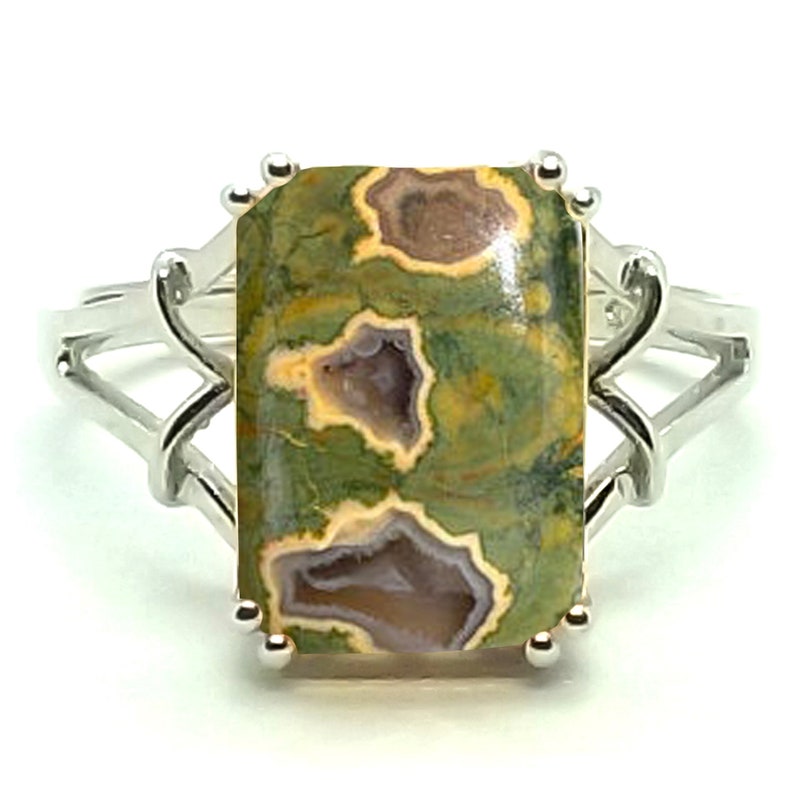 Ocean Jasper Ring Sterling Silver Jasper Jewelry 925 Solid - Etsy