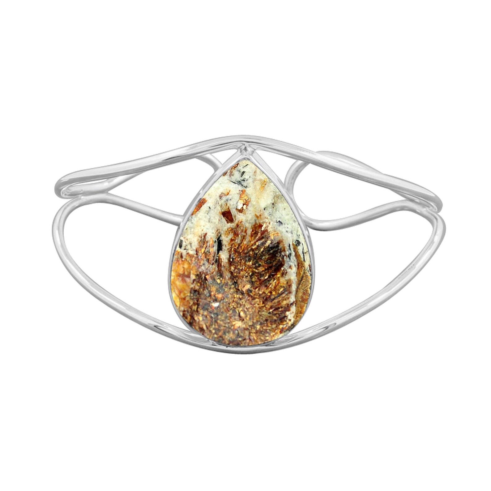Natural Astrophyllite Gemstone Adjustable Bracelet/cuff - Etsy