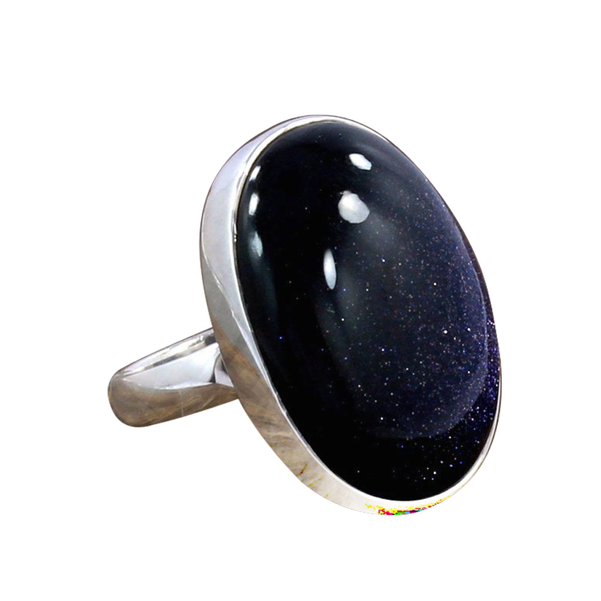 Midnight Blue Sunstone Ring - Sunstone Ring - Handmade Ring - Solid ...