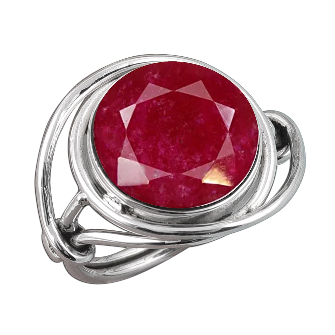Red Beryl Ring • 925 Sterling Silver Handmade Jewelry • Red Beryl ...