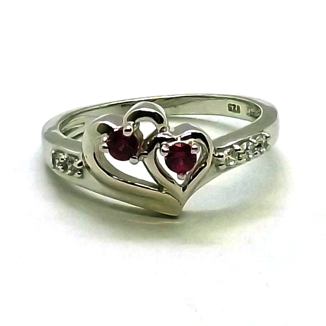 Solid 925 Sterling Silver Rubycz Ring NATURAL Ruby Jewelry July ...