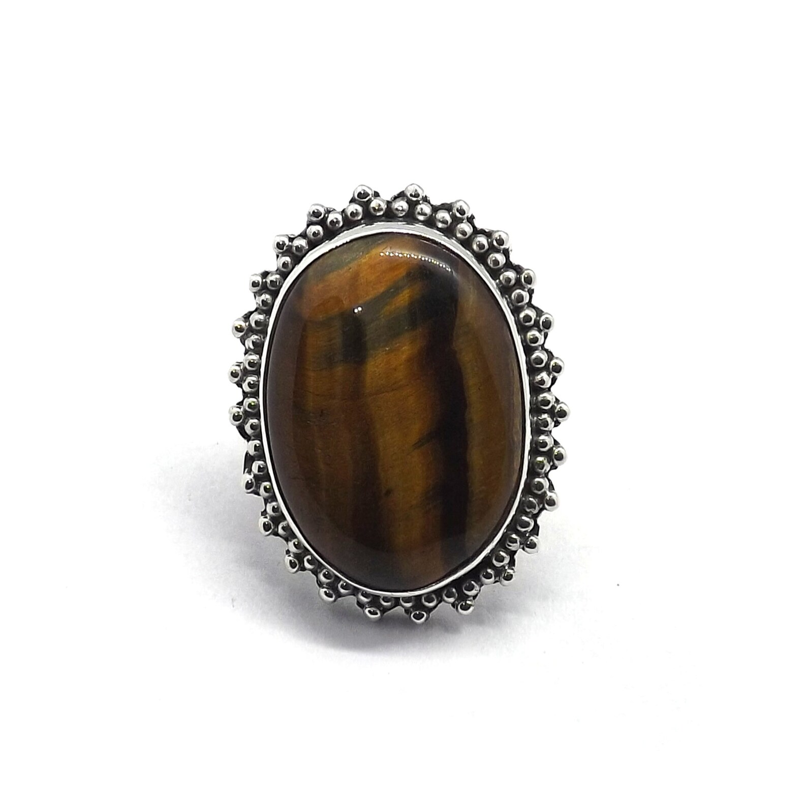 Sterling Silver Tiger Eye Ring • Tiger Eye Handmade Ring • Minimalist ...