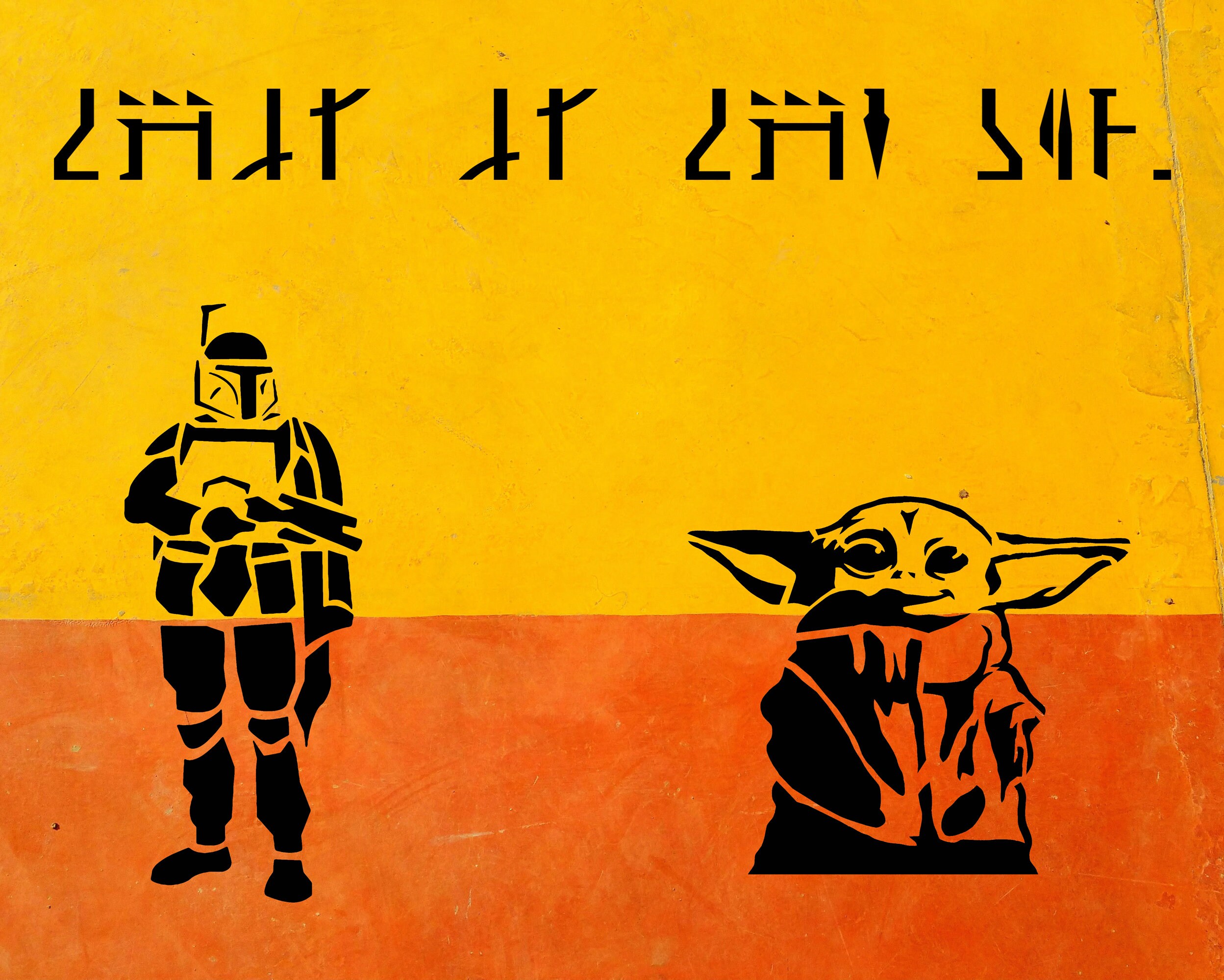 Mandalorian Script Stencil Template Mando'a Star Wars - Etsy