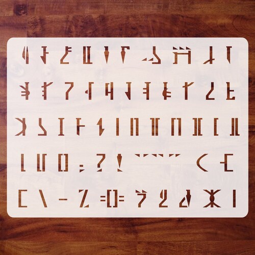 Aurebesh Stencil Template Star Wars Galactic Basic Mylar 1 - Etsy