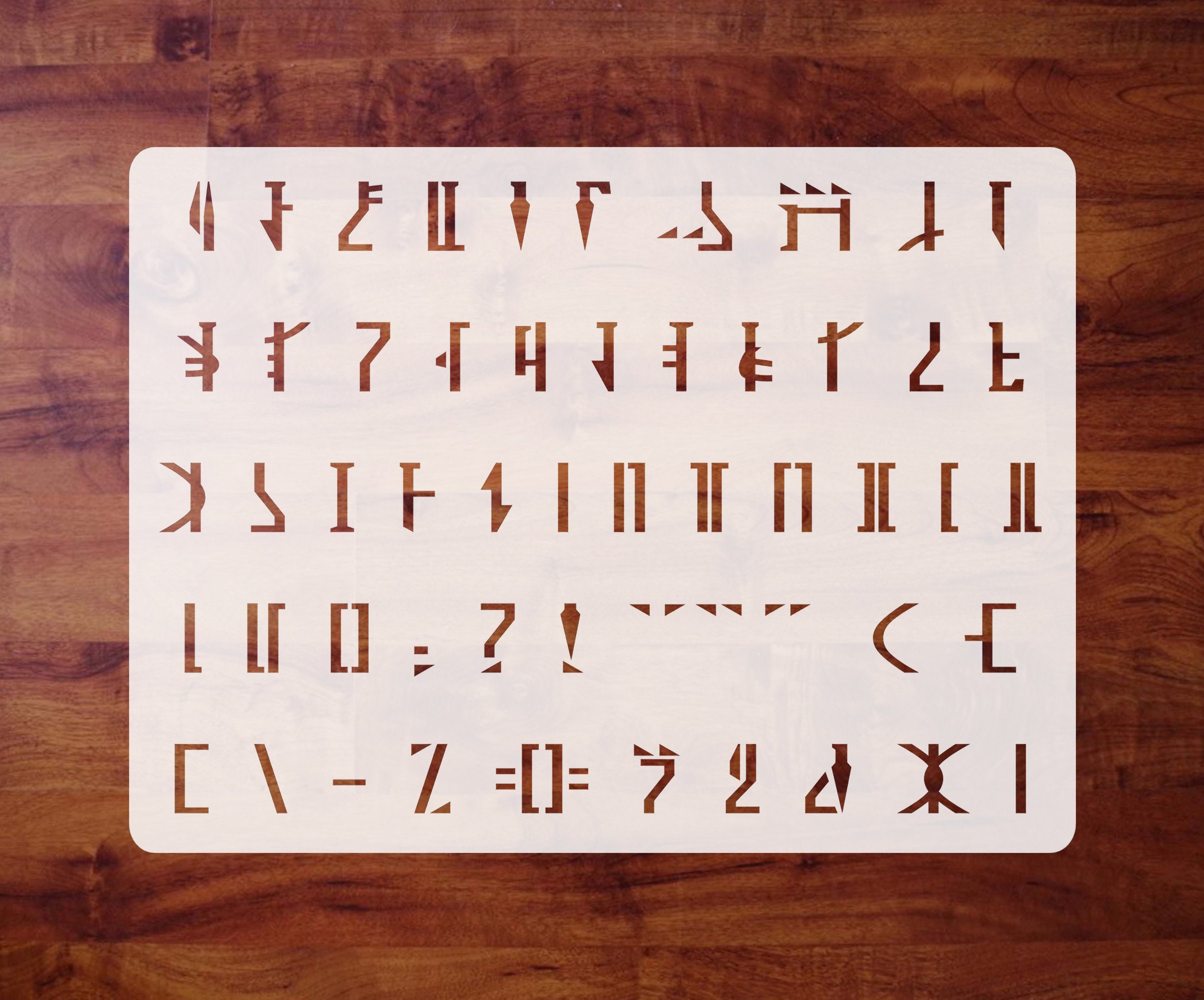 Mandalorian Script Stencil Template Mando'a Star Wars - Etsy