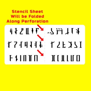 Mandalorian Script Stencil Template, Mando'a, Star Wars Inspired, Mylar ...
